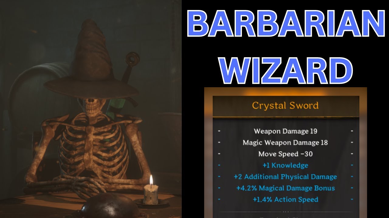 1 SHOT BARBARIAN WIZARD BUILD - Dark and Darker - YouTube