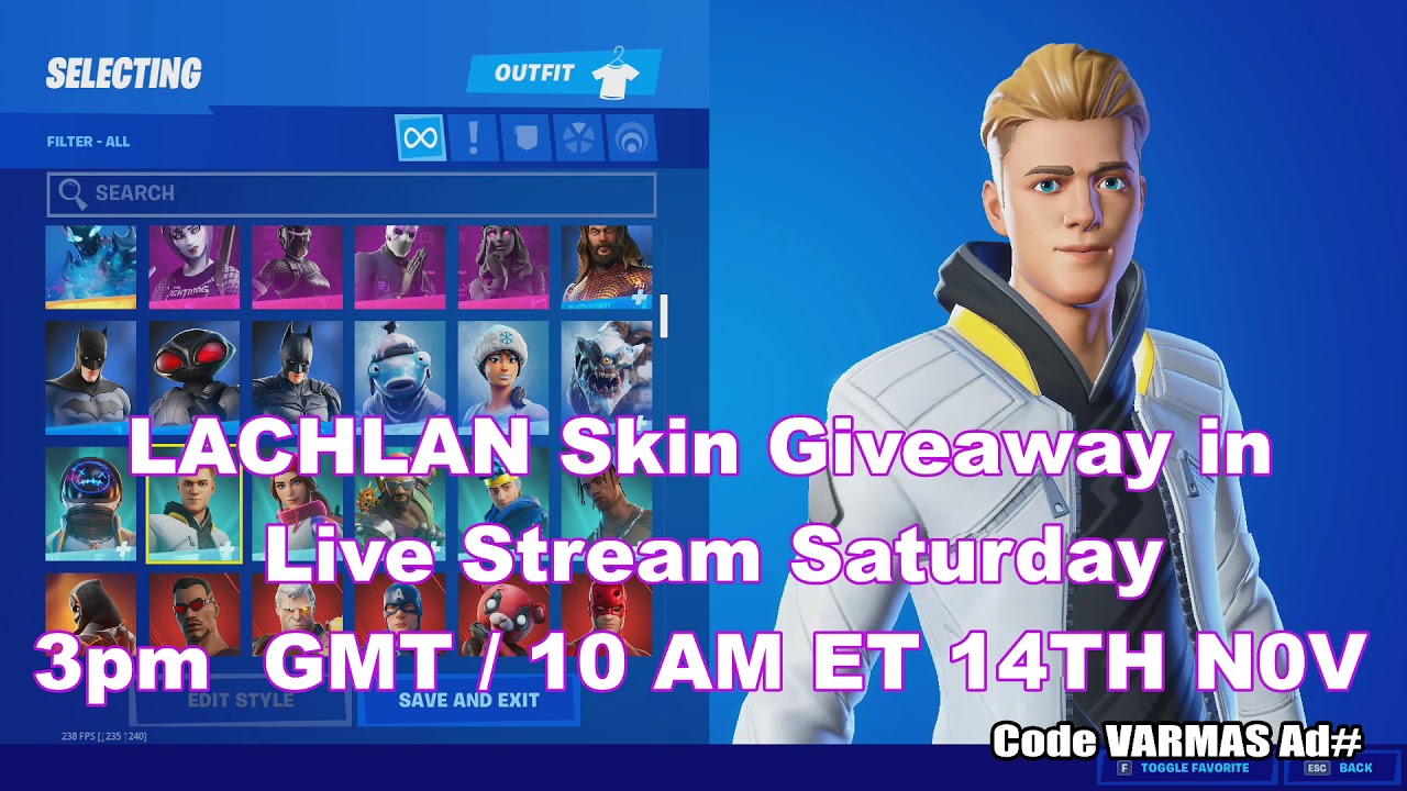 LACHLAN SKIN GIVEAWAY on LIVE STREAM TODAY - YouTube