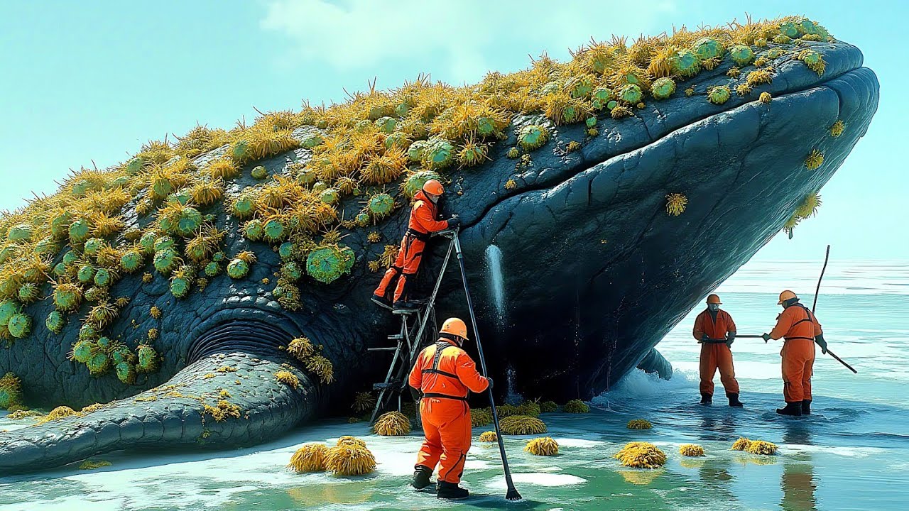 ¡Increíble rescate! Equipo salva a una ballena atrapada por percebes ...