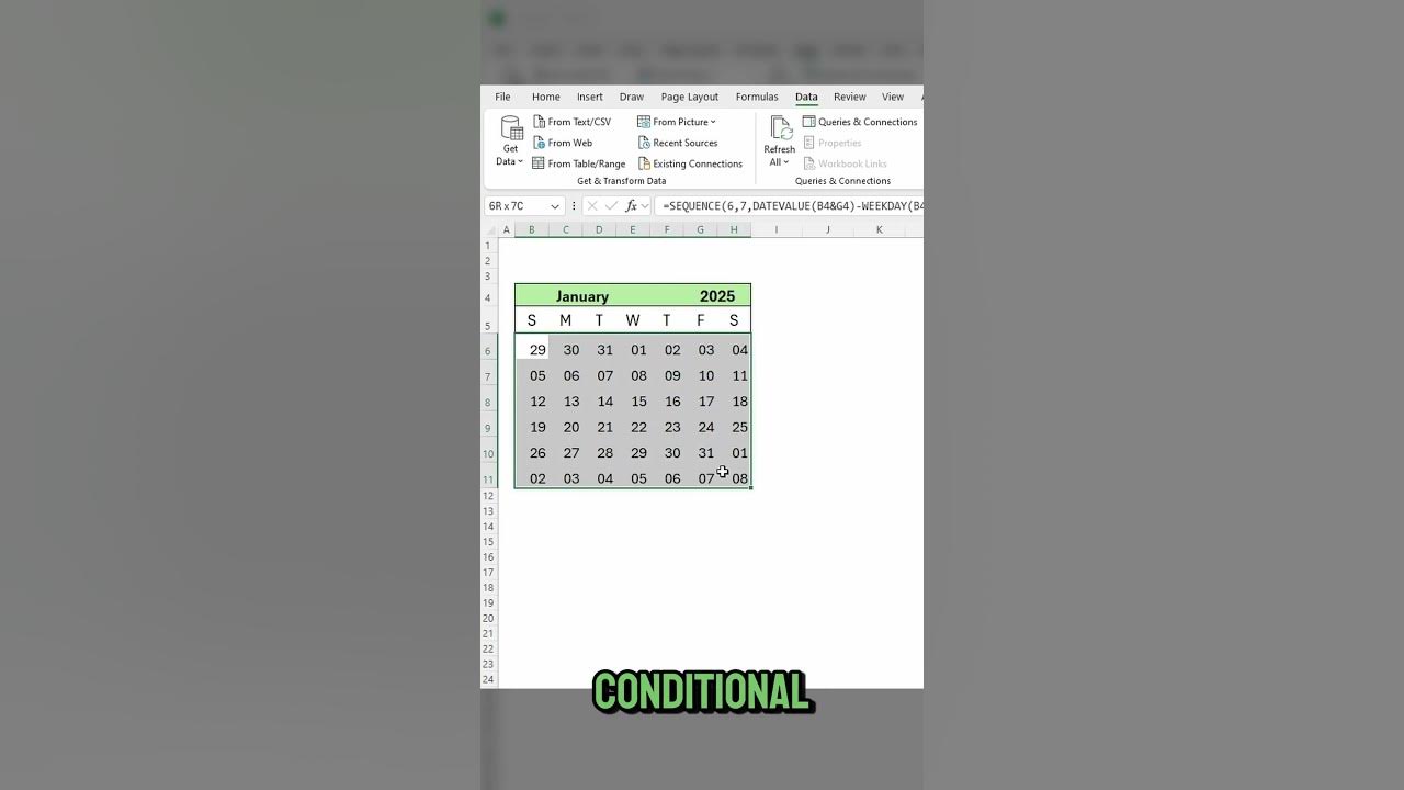 Learn how to create a dynamic calendar in Excel - YouTube