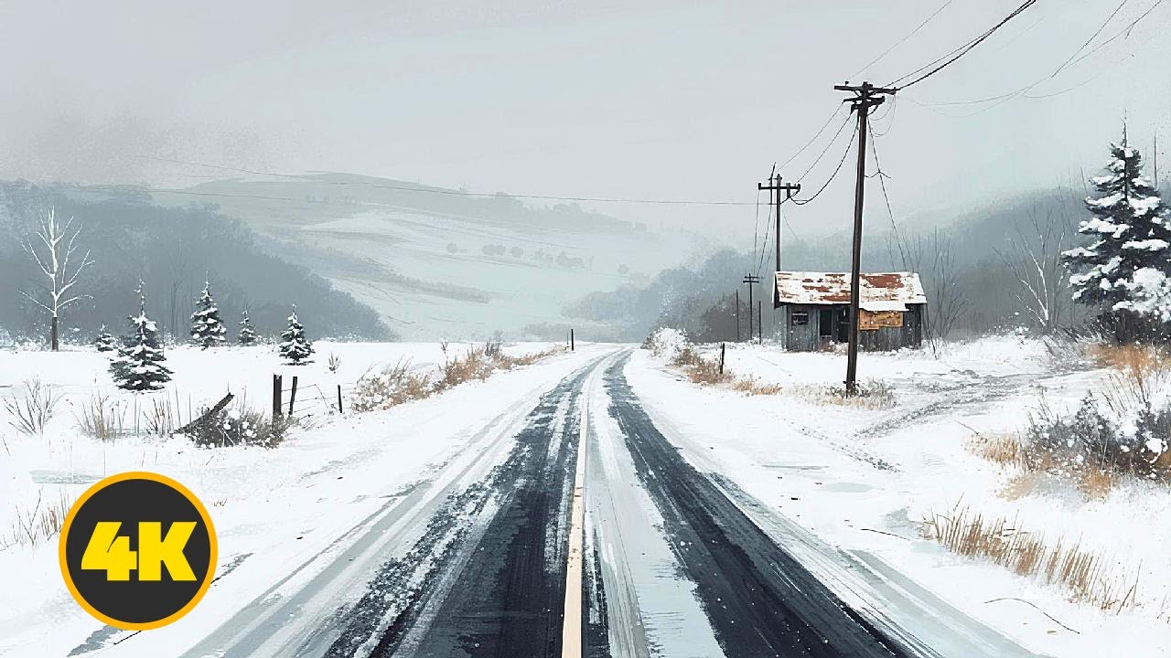 Scenic Winter Drive in Gabala, Azerbaijan | 4K Snowy Road Adventure🚗 ...