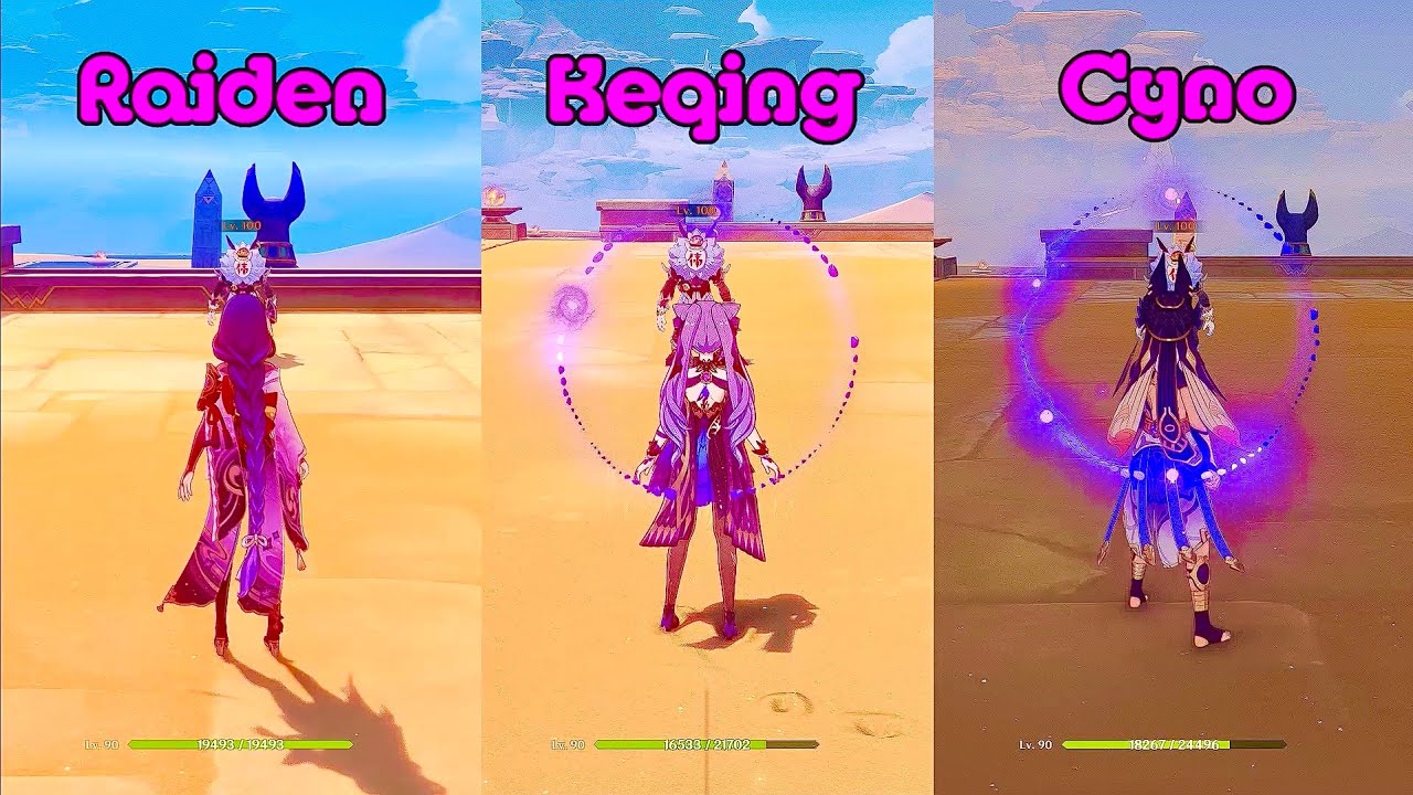 Cyno vs Raiden Shogun vs Keqing! Who is the best dps | Genshin Impact ...