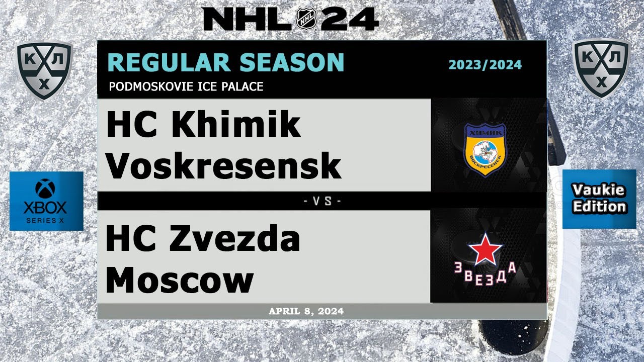 KHL - Khimik Voskresensk vs Zvezda Moscow - Season 2023/24 - NHL 24 - YouTube
