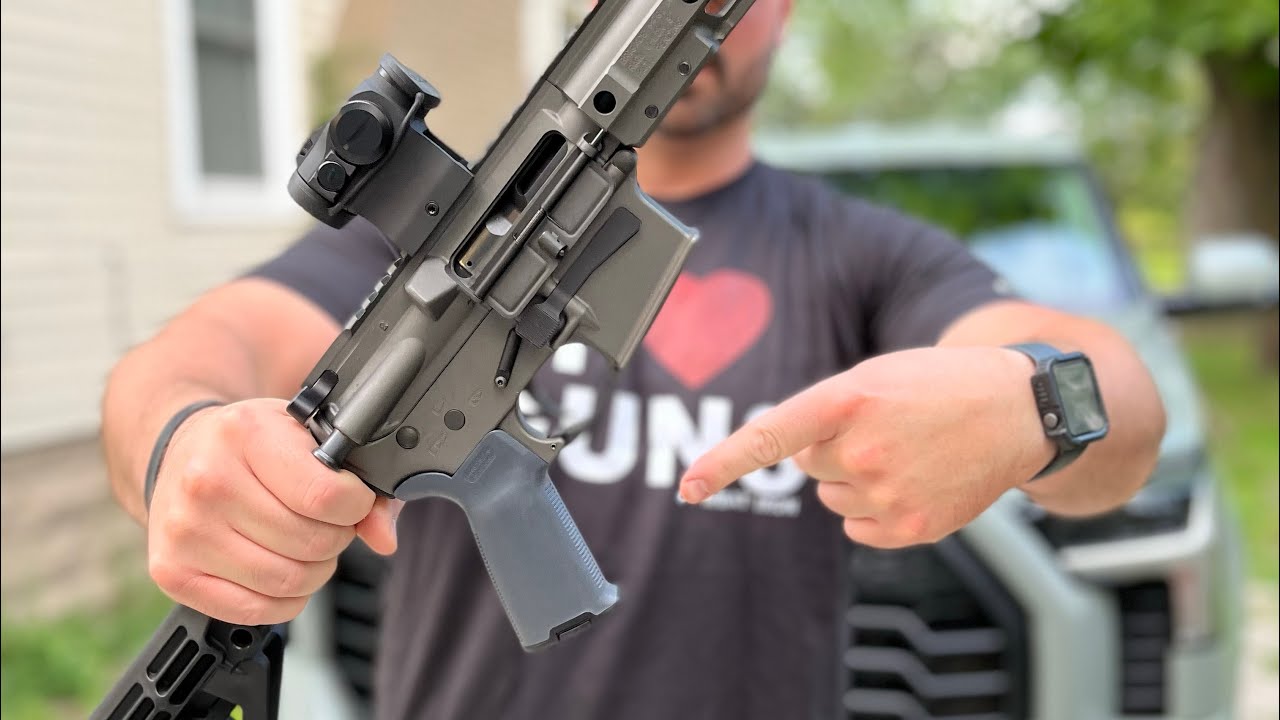 Gun upgrade, pistol grip swap on AR9! - YouTube