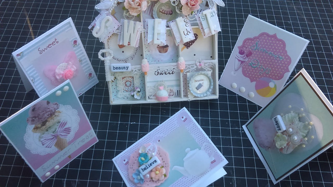 {SWEET} Altered Tray and Easy Note Cards {{KSP}} - YouTube