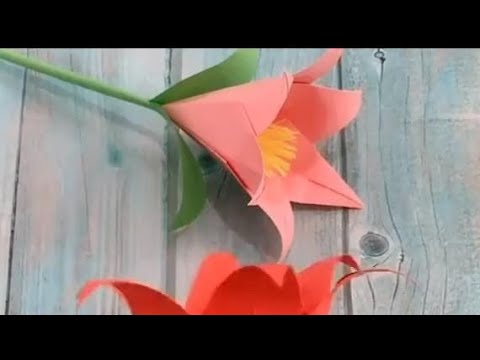 Cum sa faci o floare din hartie colorata Origami Simplu și usor🎀🌸🌹 ...