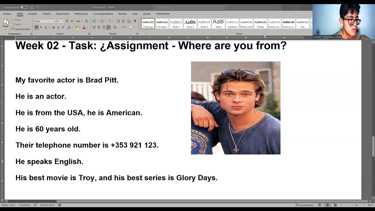 Week 02 - Task: Assignment - Where are you from? - YouTube