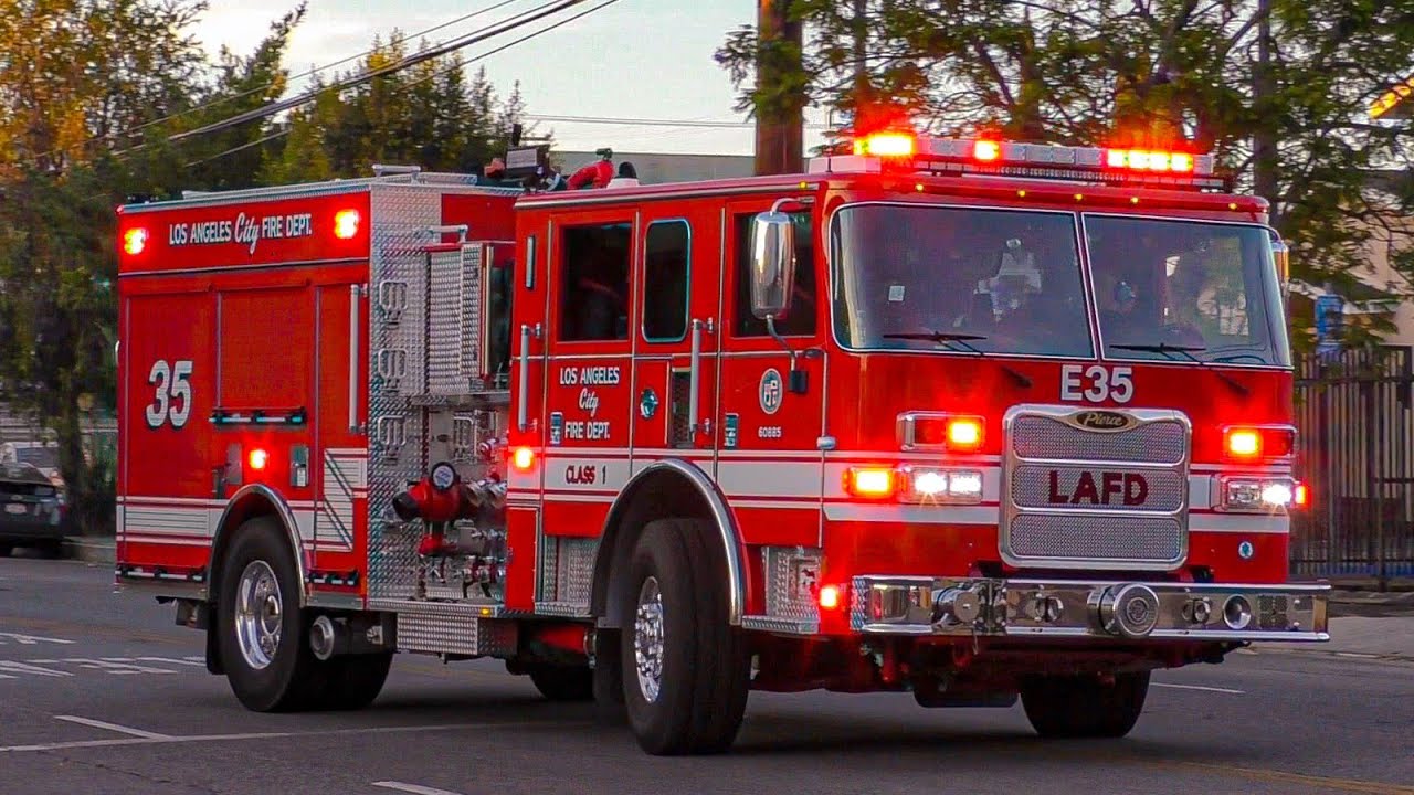 LAFD *NEW* Engine 35 Responding - YouTube