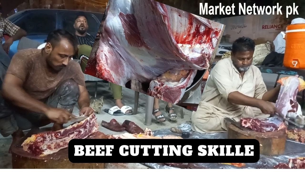 Amazing Beef Cutting Skill l Butcher Skills Gosht l Cow Meat Cutting ...