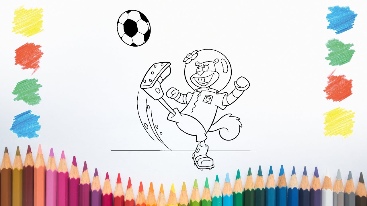 Menggambar dan Mewarnai Sandy Cheeks untuk Anak-Anak | Drawing and ...