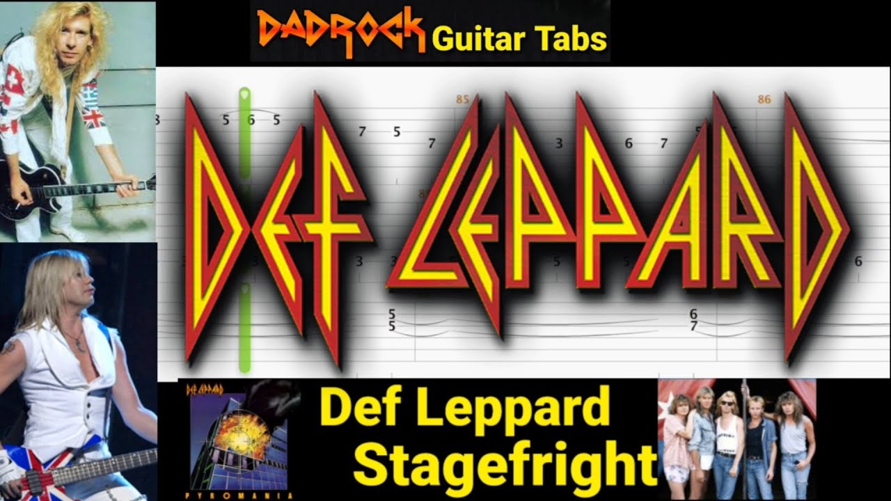 Stagefright - Def Leppard - Lead Guitar TABS Lesson (Rewind) - YouTube