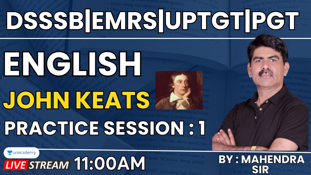 UPTET |EMRS |DSSSB | English John Keats |Practice Session :1| by ...