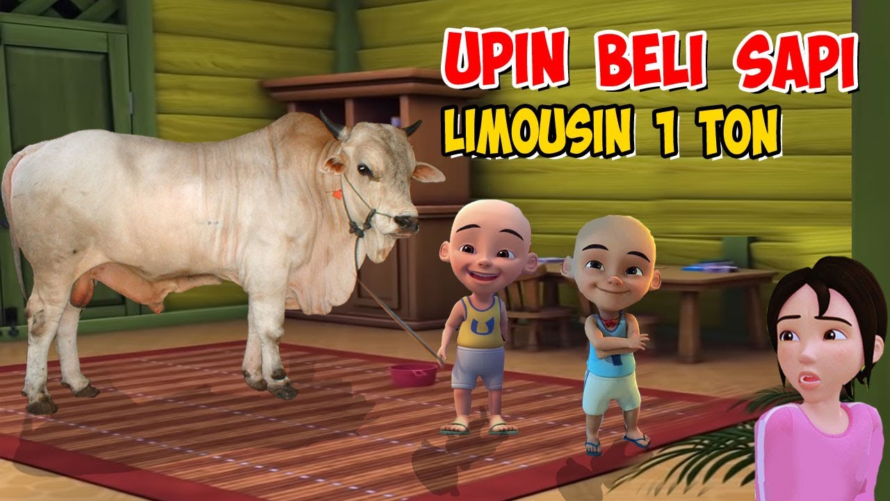 Upin ipin Beli Sapi Kurban Limousin Besar 1 TON , ipin senang ! GTA ...