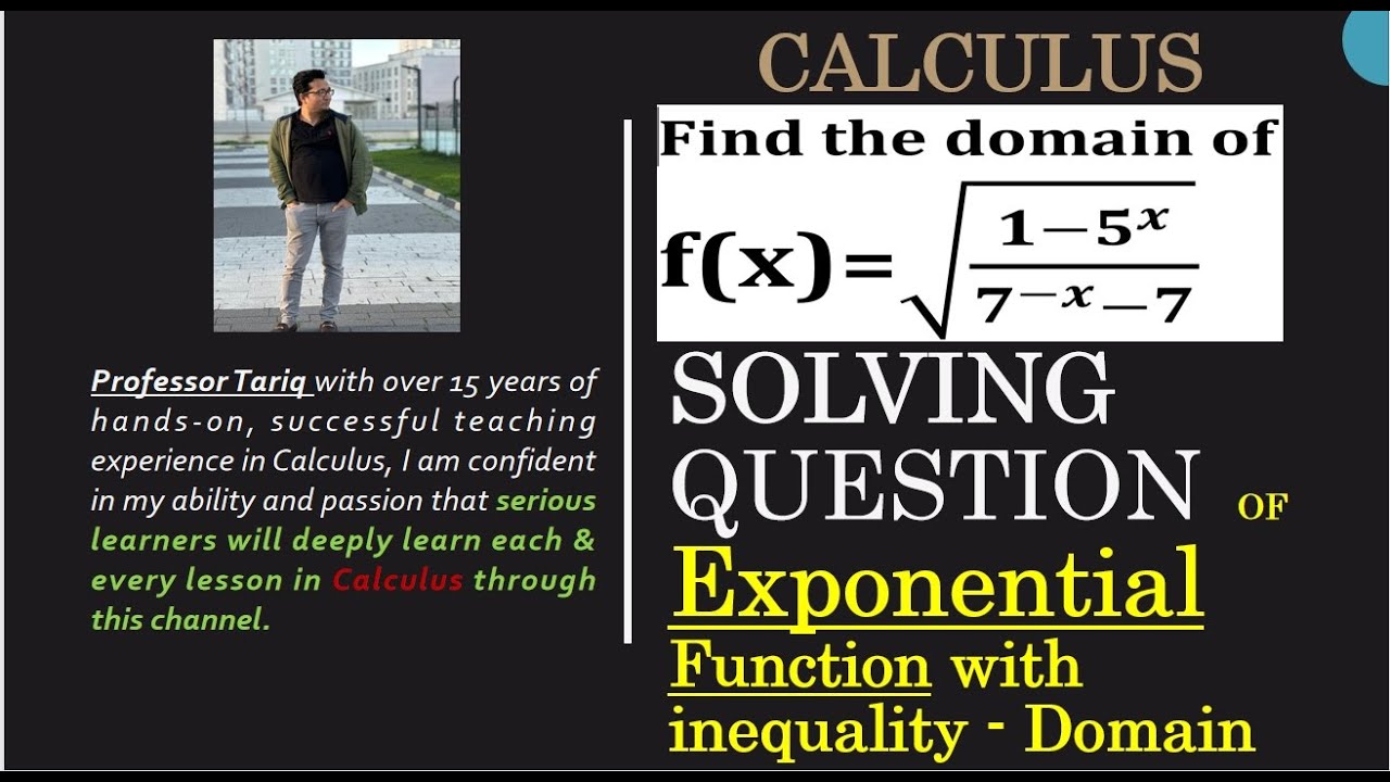 Find the domain of the square root function involving exponential ...