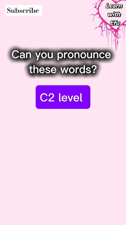 Can you pronounce these words?C2 level #learnenglish#englishlanguage# ...