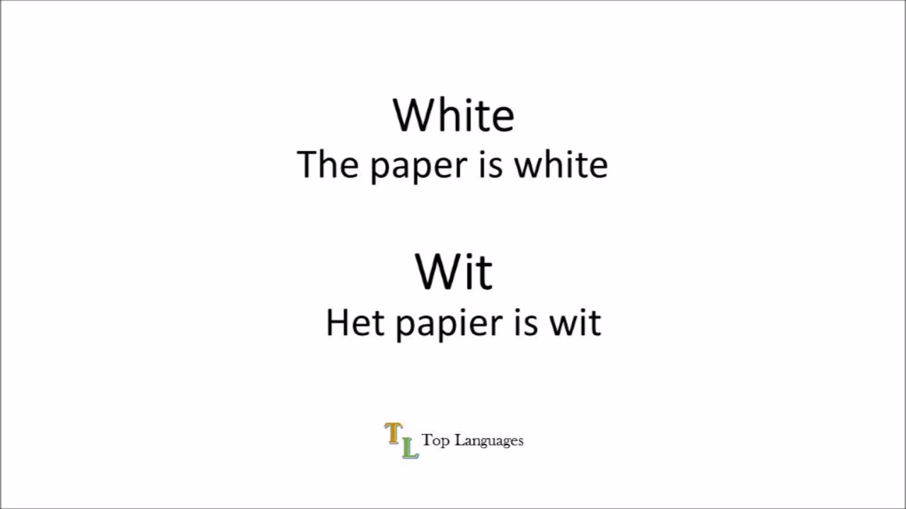 Learn Dutch English Colors - Kleuren with examples - met voorbeelden ...