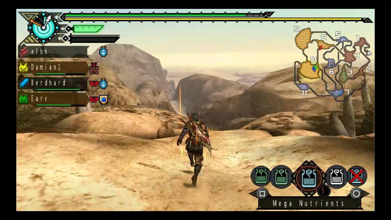 MHP3RD GAMEPLAY MULTIPLAYER AD-HOC - YouTube