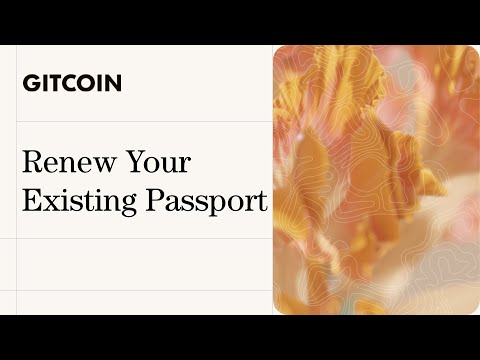 Renewing Your Passport For Gitcoin's April Beta Round - YouTube
