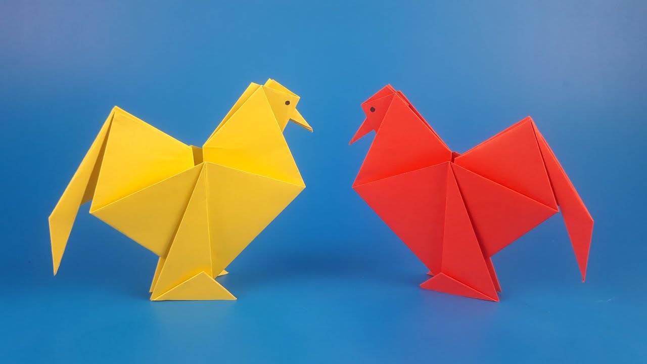 Paper Hen Craft / How to Make Paper Hen Easy Origami Tutorial - YouTube