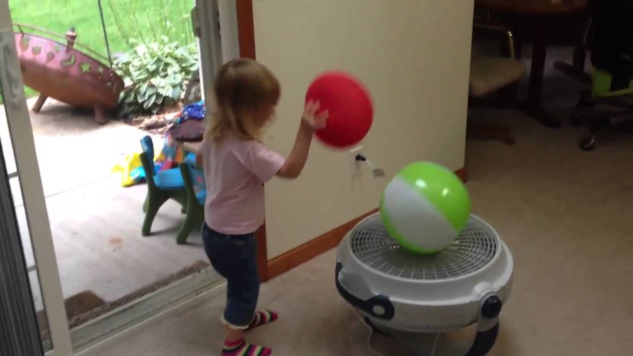 Fan and balloon - YouTube