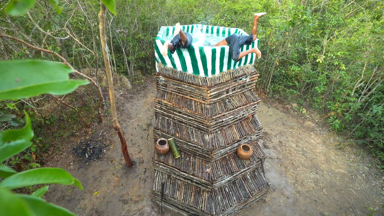 Build The Most Tunnel Underground Swimming Pool - YouTube