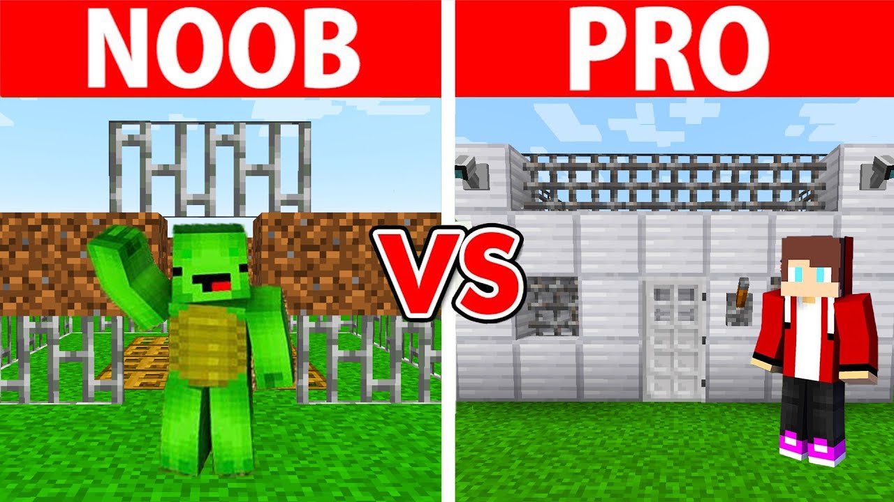 NOOB vs PRO: Mikey and JJ PRISON BREAK BUILD in minecraft challenge (Maizen Mizen Mazien) - YouTube