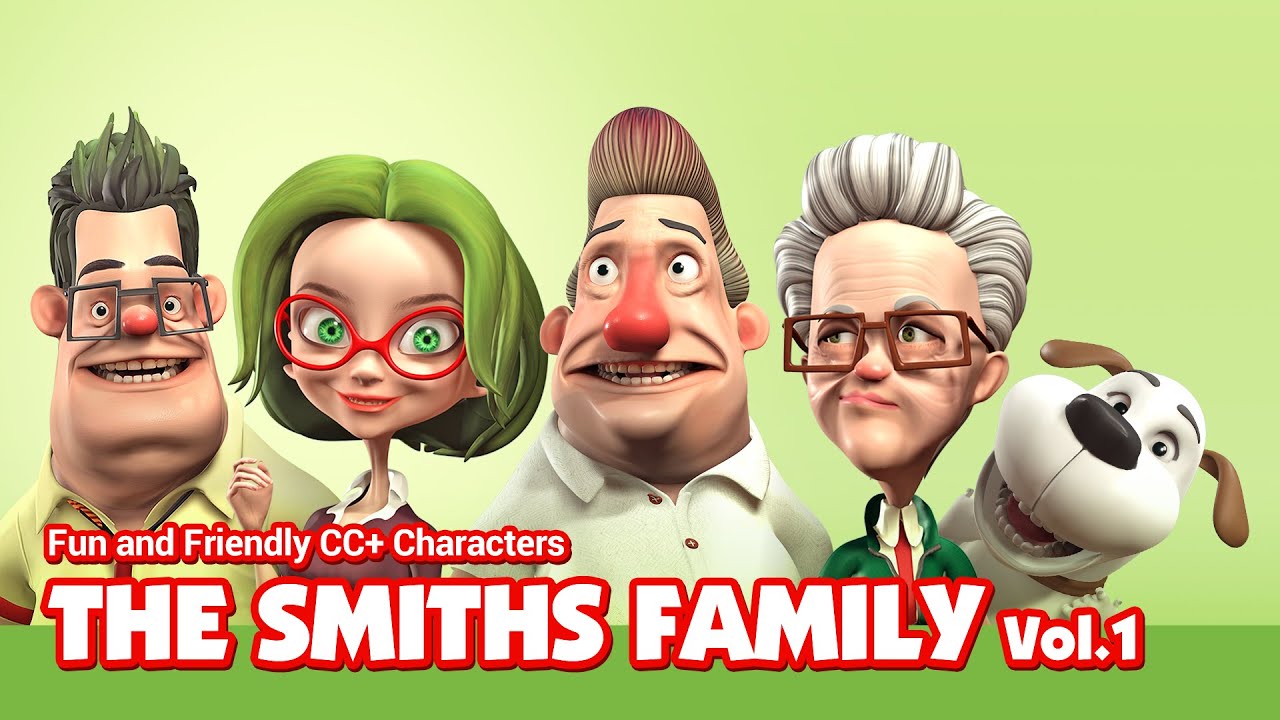 3D Characters of Cartoon-Style - The Smiths Family Vol.1 by Junaid ...