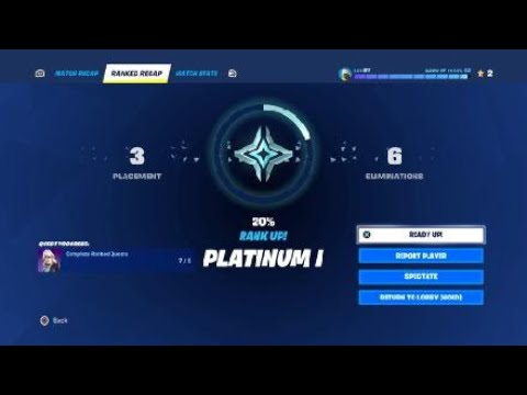 Fortnite rank up to UNREAL - YouTube