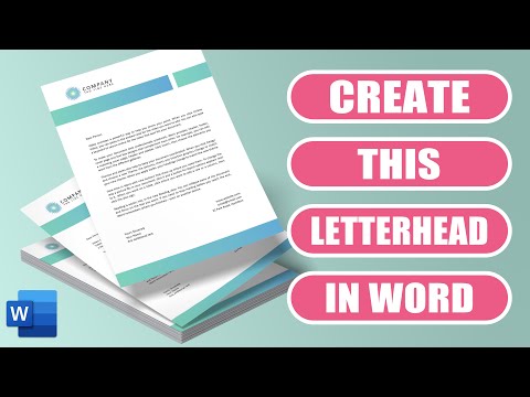 Create a quick and easy LETTERHEAD in Word | EASY TUTORIAL