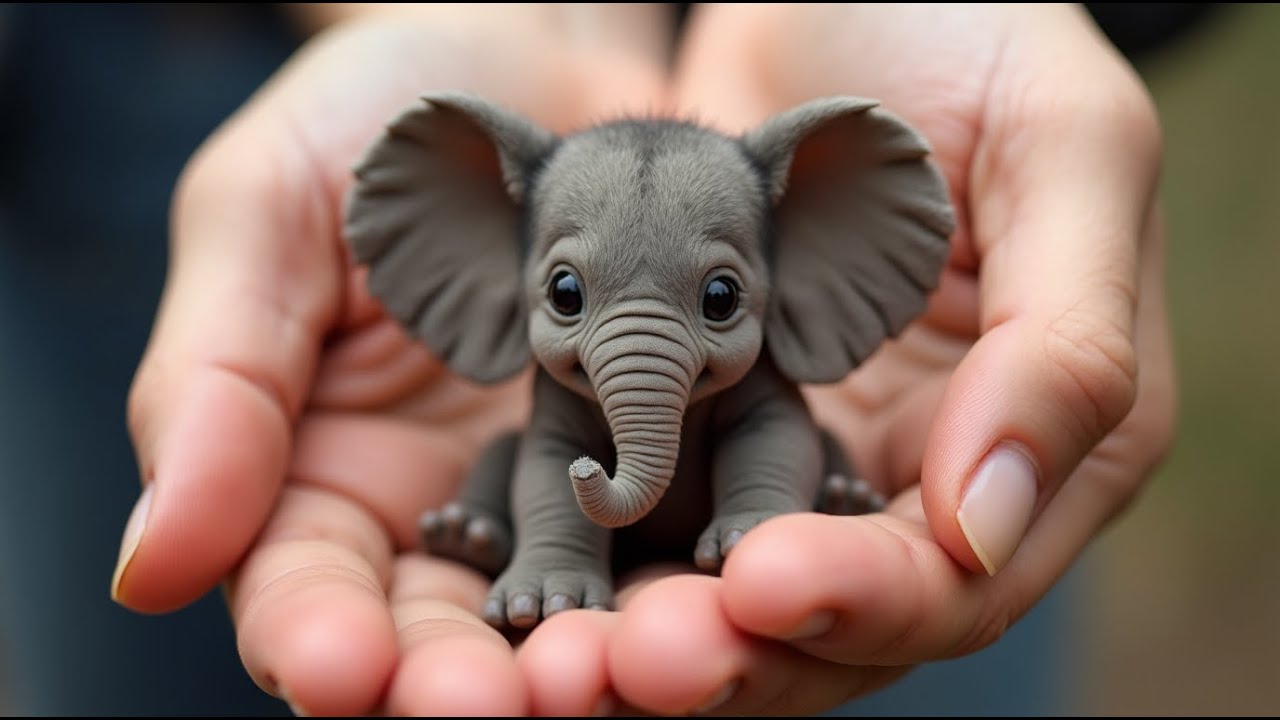 Tiny Elephant on Hand! (So Lifelike You'll SWEAR It's Real!) 🐘 | 4K CGI ...