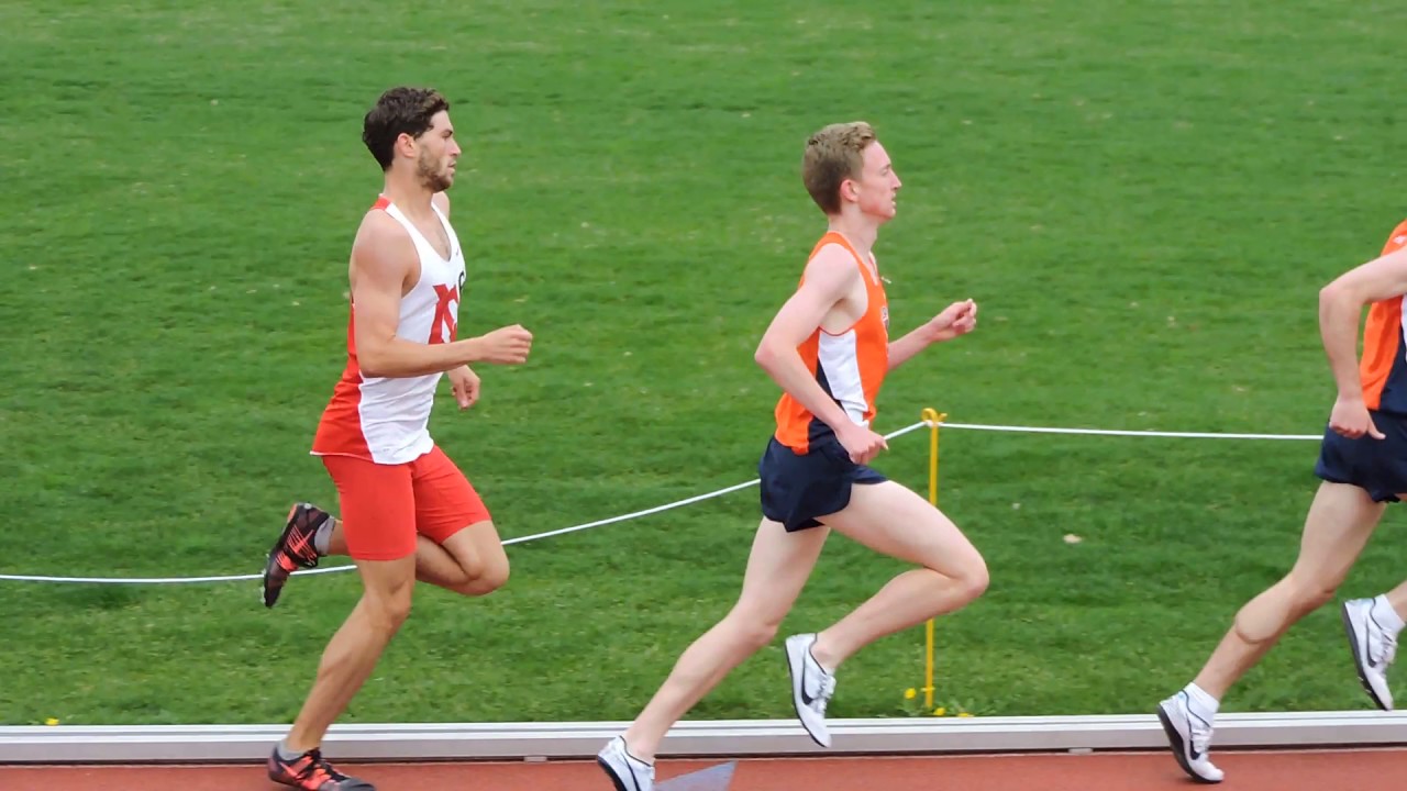 Aidan Tooker sets Cornell outdoor track 1500 meter record - YouTube