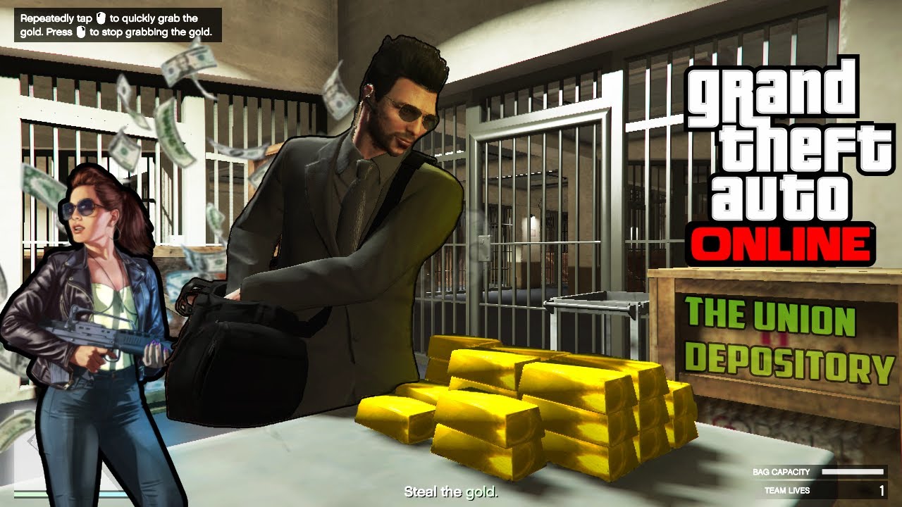 play solo the union depository heist in GTA online - YouTube