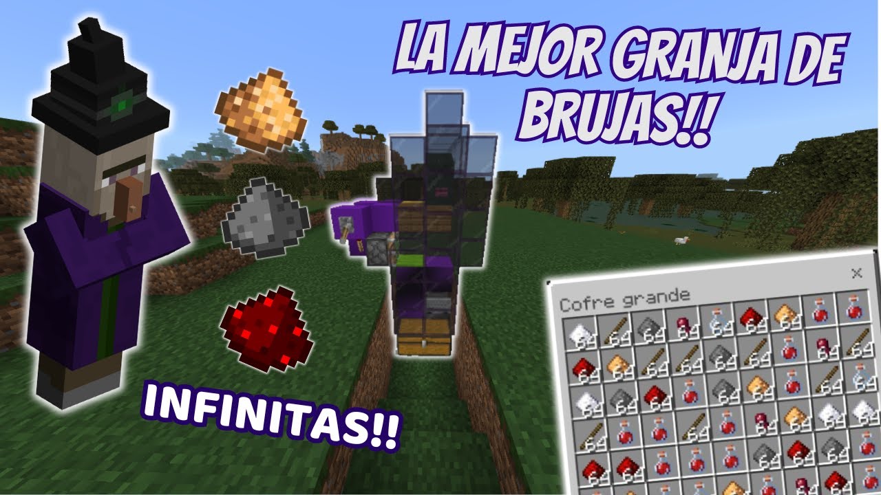 La Mejor Granja de Brujas para Minecraft Bedrock 1.20.x | Super Fácil y ...