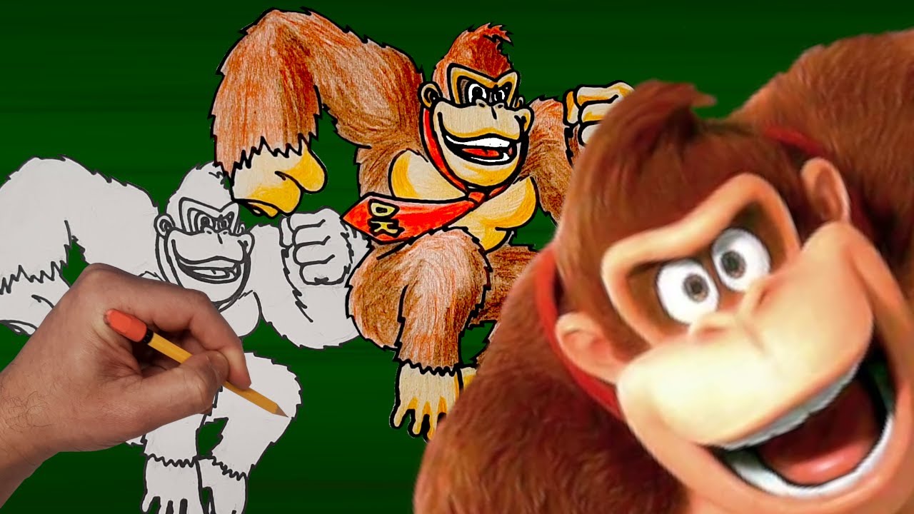5 Steps to Draw | DONKEY KONG From Super Mario Bros | Easy Step-by-Step ...
