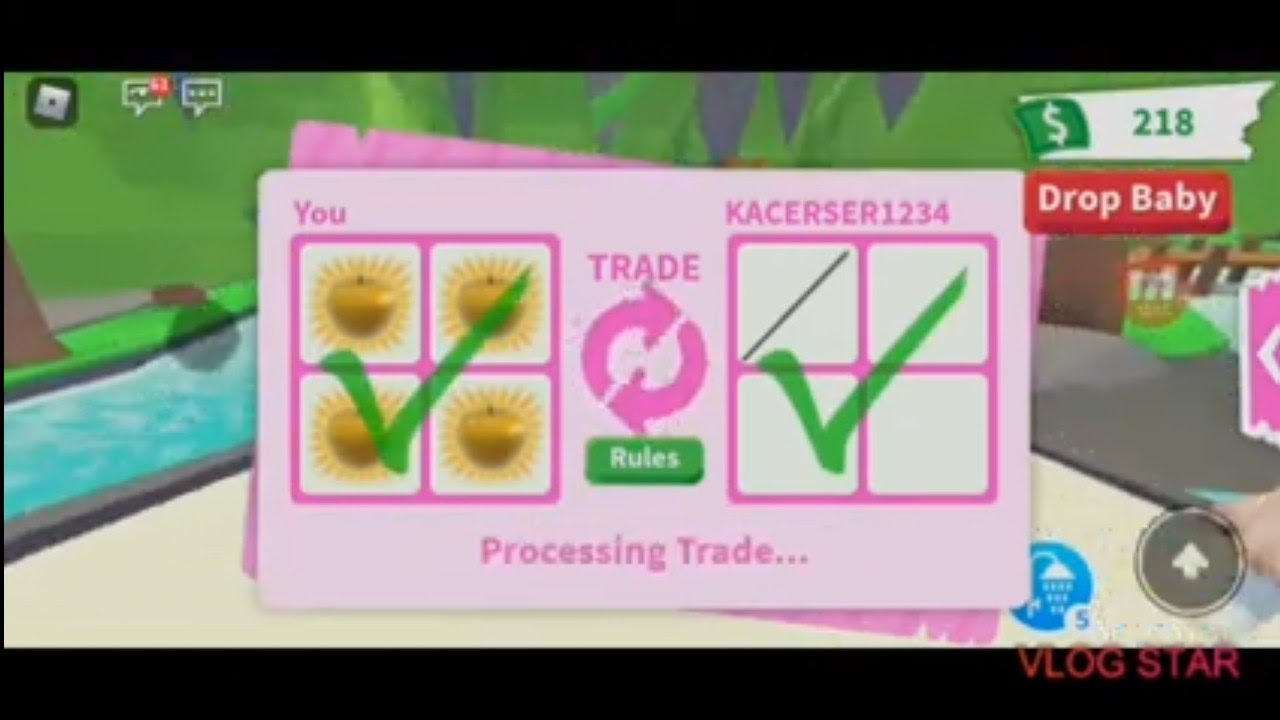 TRADING GOLDEN APPLE (ROBLOX ADOPT ME) - YouTube