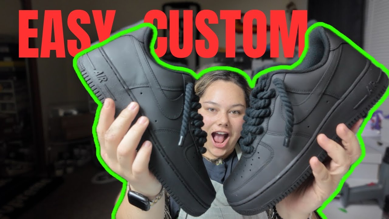 EASY way to customize Matte Black AF1's - YouTube