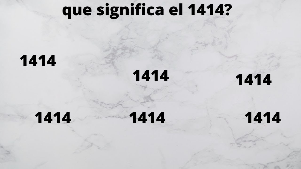 Qué significa encontrarte con el número 1414(141,1441...)? - YouTube