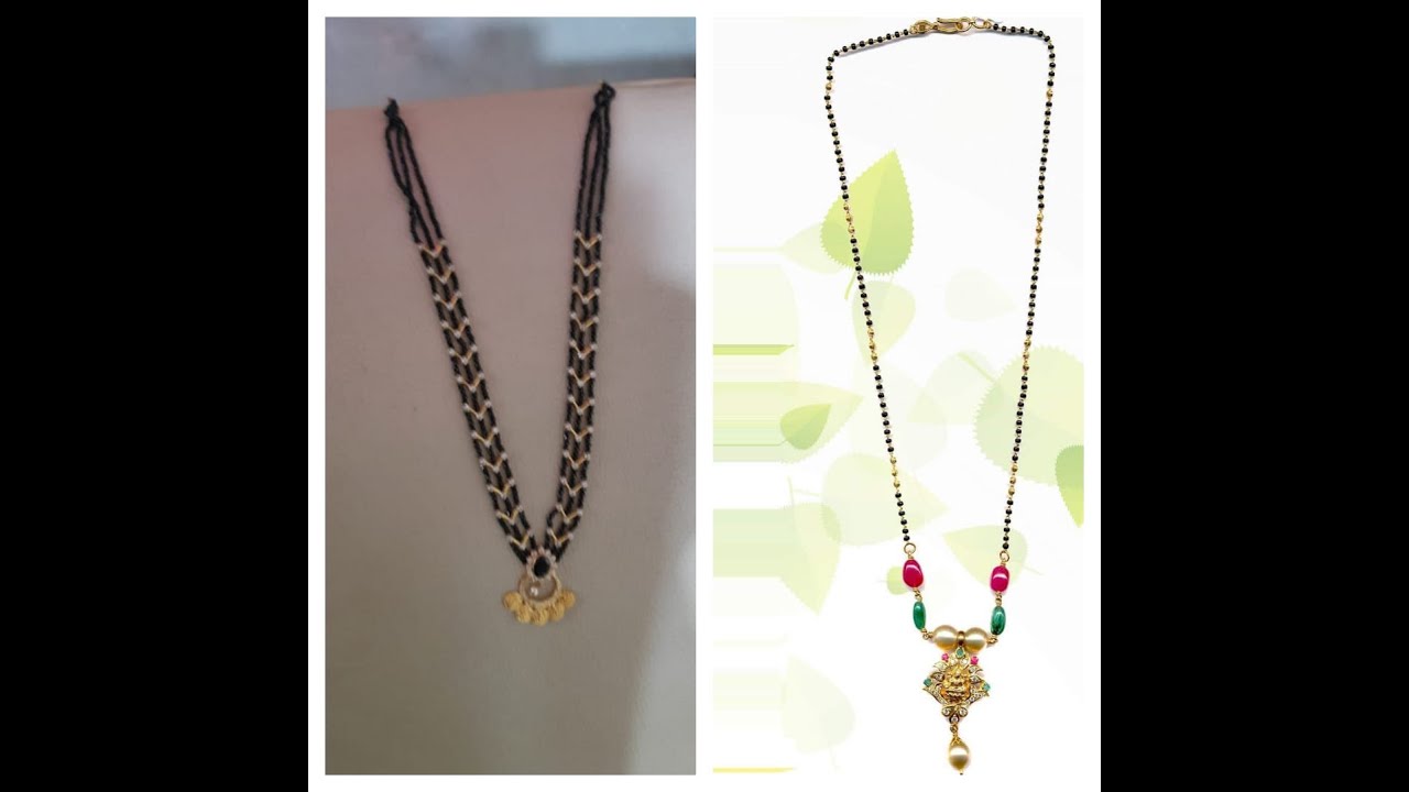 Latest Black Beads Gold Chains Design Collection - YouTube