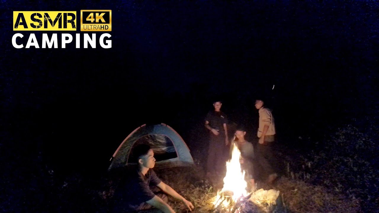 CAMPING DI HUTAN YANG DAMAI SUNYI! API UNGGUN, AIR MENGALIR, JANGKRIK ...