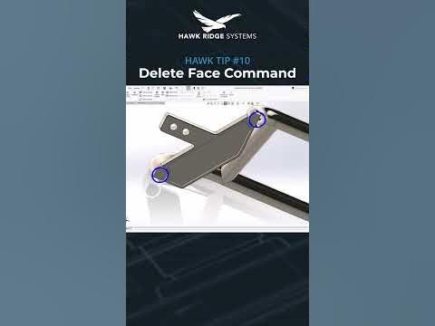 Hawk Tip #10: Remove specific faces with the delete face command in SOLIDWORKS - YouTube