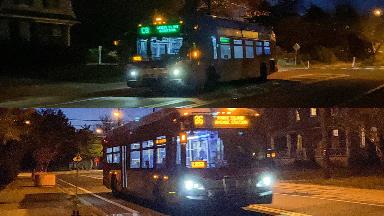 WMATA 2009 New Flyer DE40LFA 6430 on Route C8, and 2016 New Flyer XDE40 ...