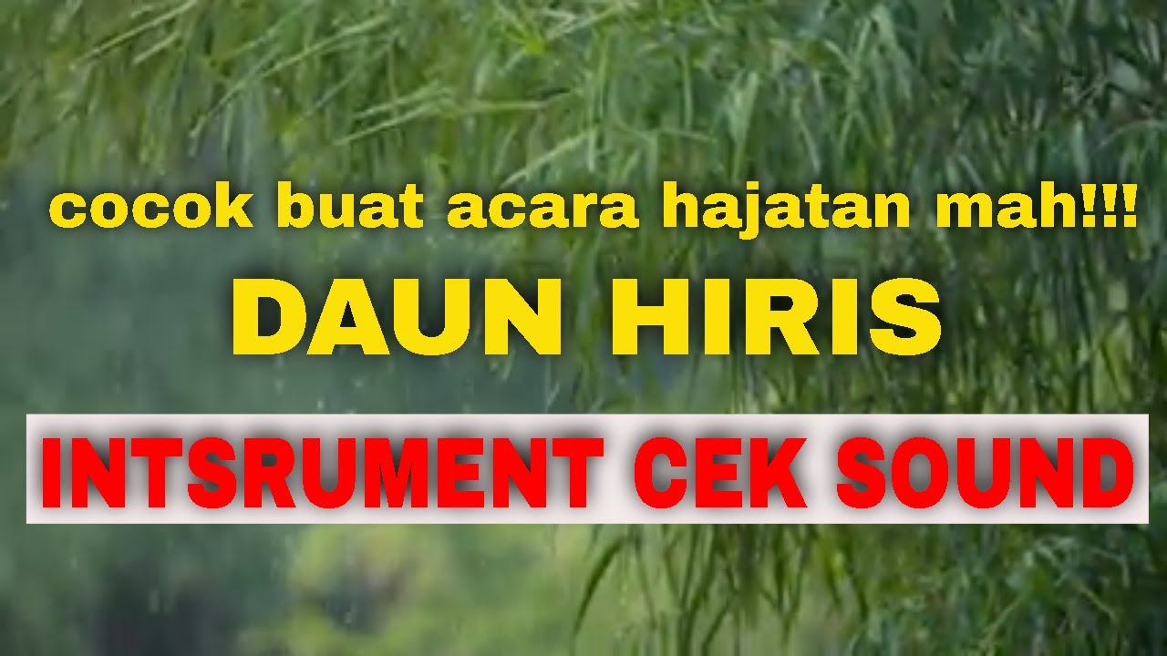 DAUN HIRIS INSTRUMENT CEK SOUND BUAT ACARA HAJATAN - YouTube