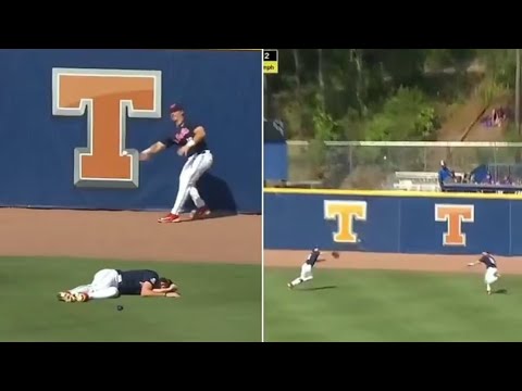 Ole Miss Outfielders COLLIDE in Shocking SEC Tournament Moment! - YouTube