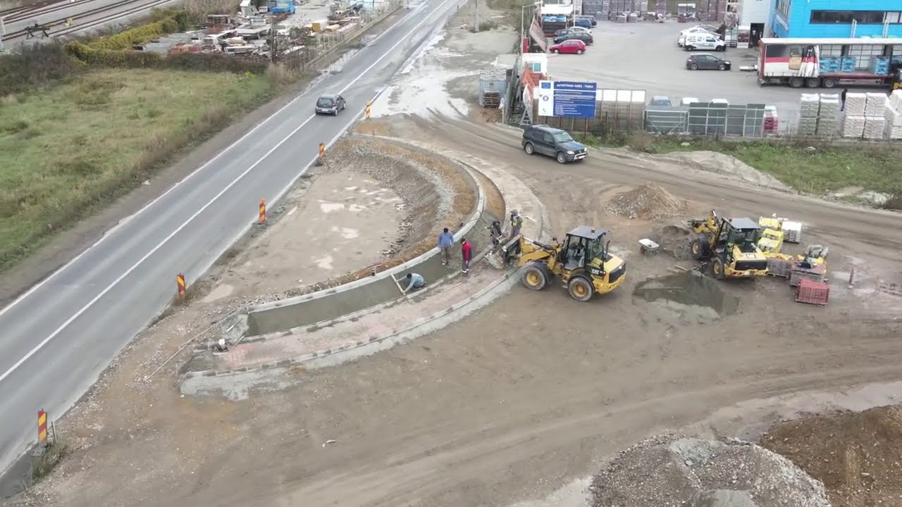 Autostrada A10 Sebes Turda, lotul 1, lucrari la sensul giratoriu de la ...