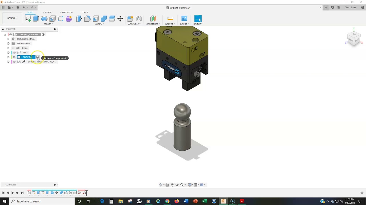 Single Pin Gripper Design Demo #1 - YouTube