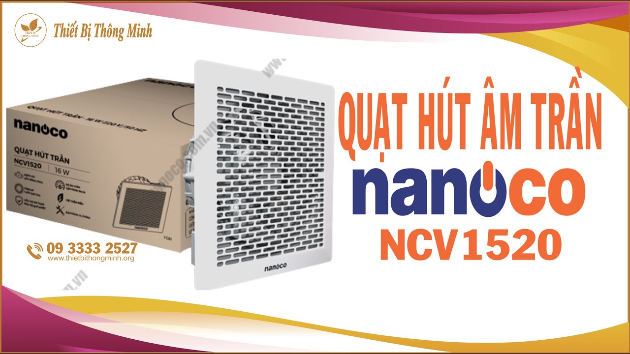 Quạt Hút Âm Trần Nanoco NCV1520 | Quạt Hút Âm Trần Có Ống Dẫn ...