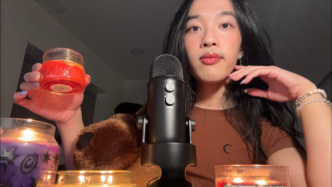 ASMR cozy candles 🕯️ (tapping + whispered rambling) - YouTube