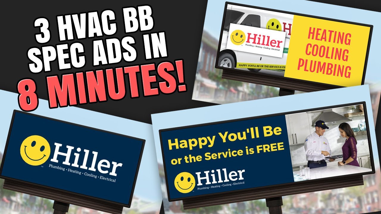 3 HVAC Billboard Spec Ads Designed in 8 Minutes - YouTube