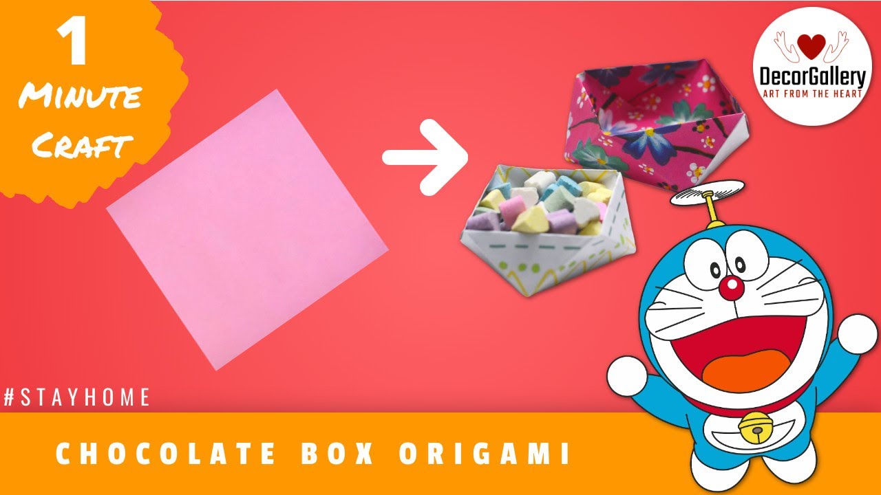 How to make chocolate box from paper | Paper chocolate box | Origami ...