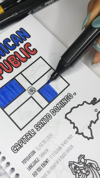 Coloring the Dominican Republic from our "Americas" coloring book! 😍 # ...